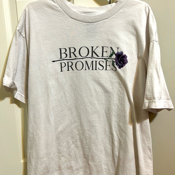 Broken Promises | Shirts | Mens Large White And Purple | Poshmark